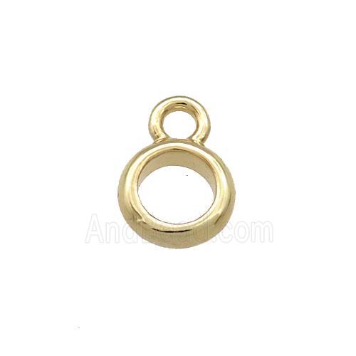 Copper Bail 18K Gold Plated, approx 6mm (FD13856) - AndBead.com