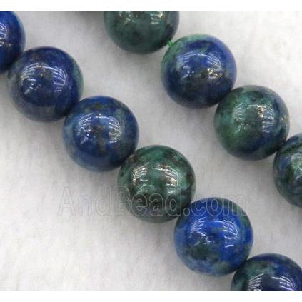 round natural Azurite beads, approx 8mm dia (GMLB1433-8MM) - AndBead.com