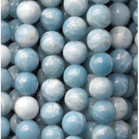 round Chinese Larimar Beads, blue treated, approx 6mm dia (GMLB3005-6MM ...