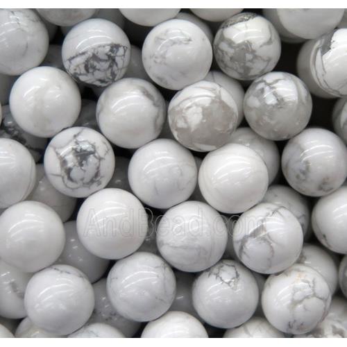 round White Howlite turquoise beads, approx 8mm dia (GMRD1568-8MM ...