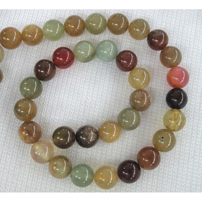 round rainbow Jade Beads, 8mm dia, approx 50pcs per st (GMRD254-8MM ...