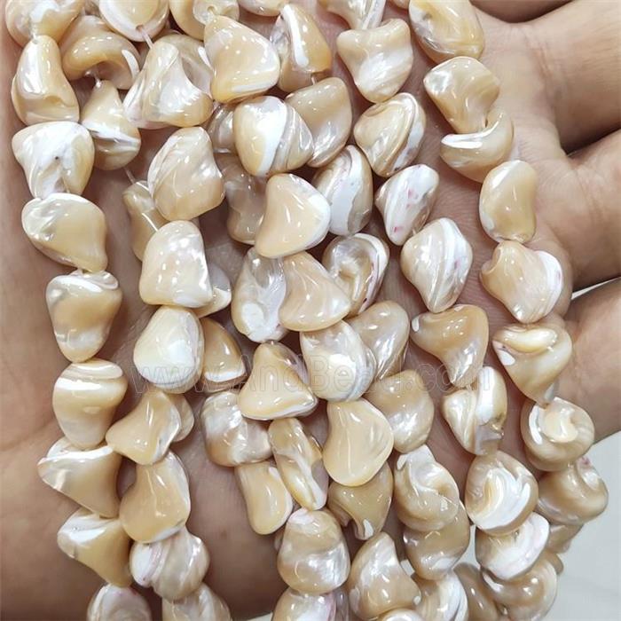 Coffee Sea Shell Beads Freeform Natural Color, approx 8-9mm (SHEMP150-L ...