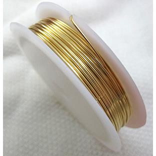 Jewelry binding copper wire, gold, 0.8mm thick, 4meters per roll ...