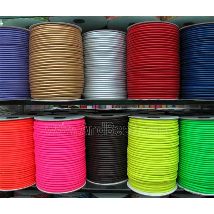 PU leather Cord, round, silver plated, approx 6mm dia (WIRELT068-6MM ...